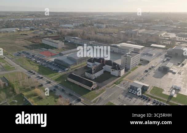 Siauliai, Lithuania - 13th november, 2024: aerial new military Margiris ...