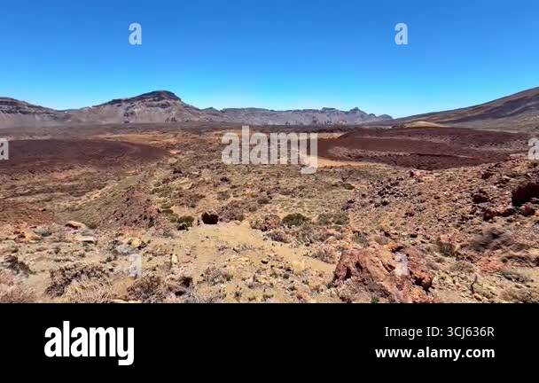Witness a breathtaking and stunning view of an expansive volcanic ...