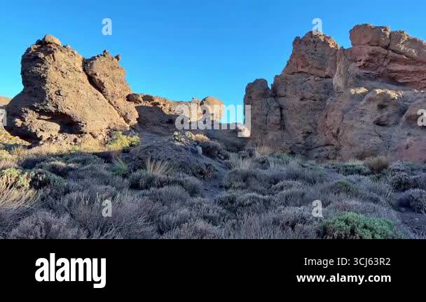 The stunning views of rugged rock formations in a serene landscape ...