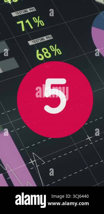 Animation of numbers changing over statistics. global social media ...