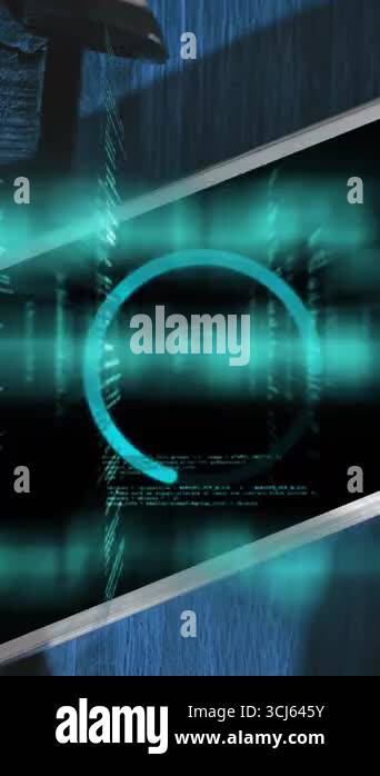 Animation of data processing over electronic devices. Global business ...