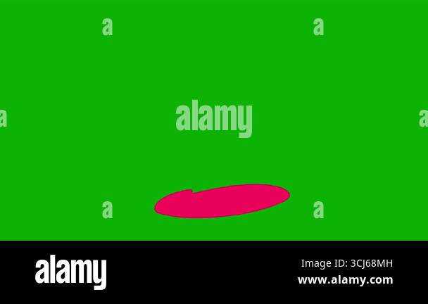 Pink Handdrawn Liquid Animation Green Screen | Pink Liquid Flow Overlay ...
