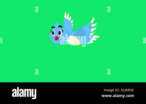 Beautiful Bird Flying Green Screen | Bird Animation Overlay Stock Video ...