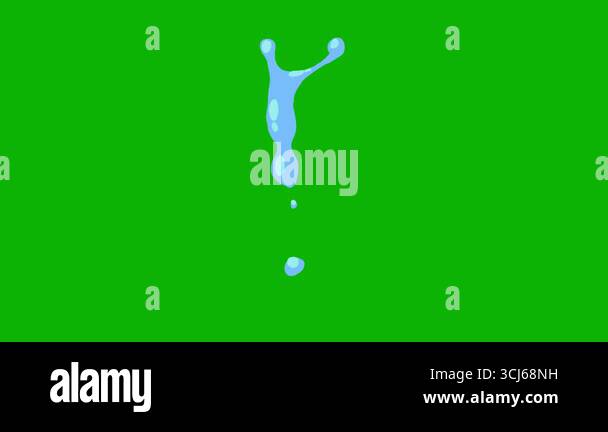 Water Drop Animation Green Screen | Liquid Droplet Effect Stock Video Footage - Alamy