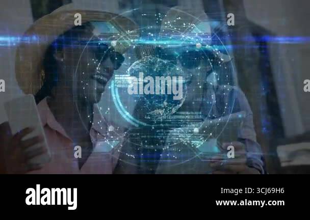 Friends scrolling smartphone and tapping tablet, summoning tech ...