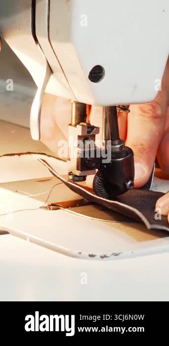 A passionate shoemaker, hands steady and focused, expertly maneuvers ...