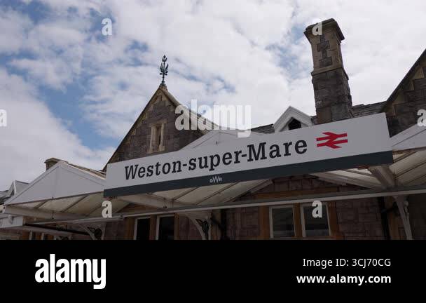 WESTON, UK - AUGUST 8, 2025 - Weston super Mare railway station ...