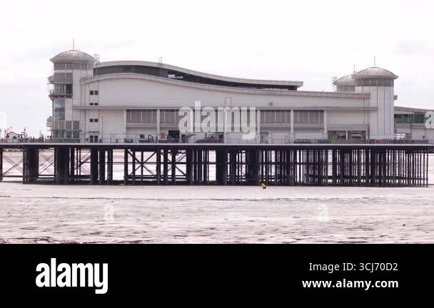 WESTON, UK - AUGUST 8, 2025 - Grand Pier of Weston super Mare with its ...