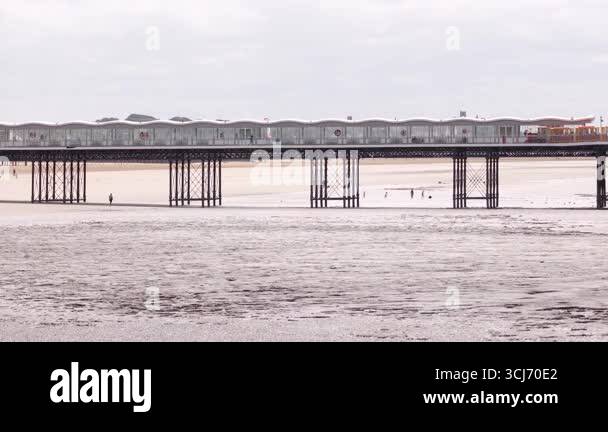 WESTON, UK - AUGUST 8, 2025 - Weston super Mare s Grand Pier stretches ...