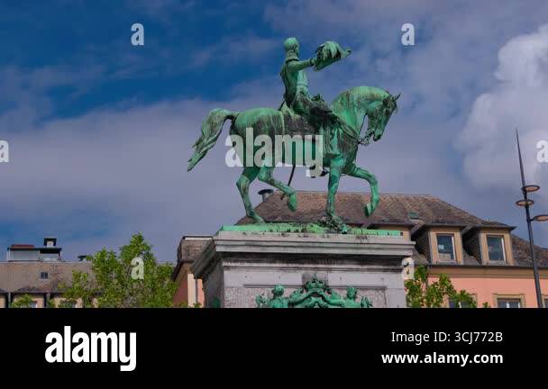 William II s statue rises proudly in Place Guillaume II, Luxembourg ...