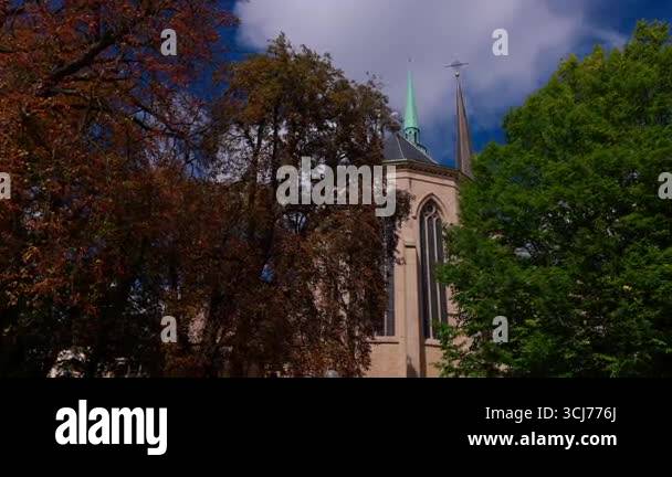 LUXEMBOURG, EUROPE - SEPTEMBER 1, 2025 - Notre Dame Cathedral standing ...