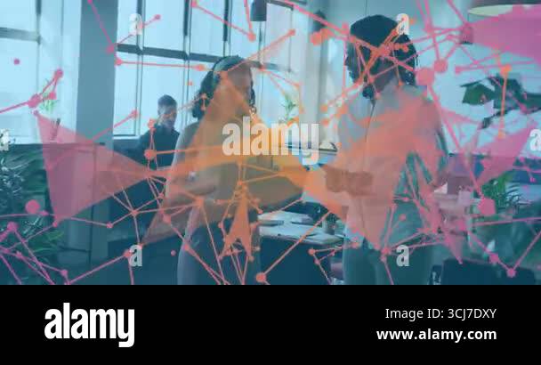 Woman lifting laptop to peer tapping phone comparing data with network ...