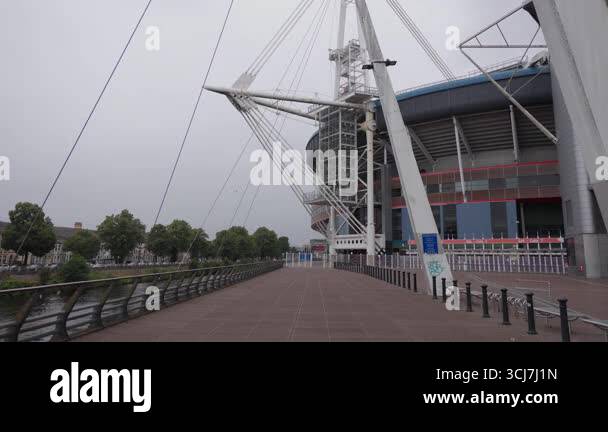 CARDIFF, UK - AUGUST 8, 2025 - Modern architecture of Principality ...