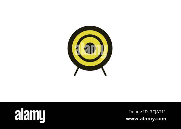 Target Goal Arrow Icon Animation Stock Video Footage - Alamy
