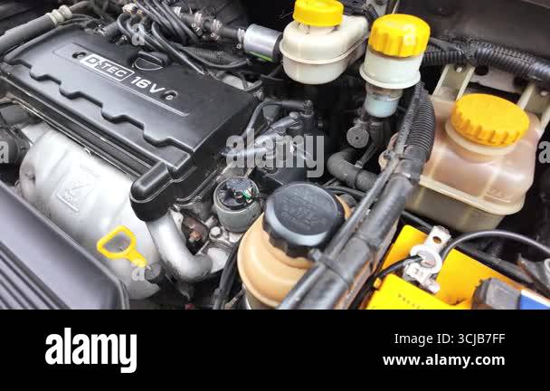 Mechanic tightening bolts on car engine's camshaft cover using socket ...