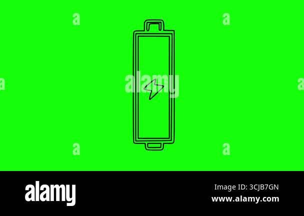 battery flat design icon Stock Video Footage - Alamy