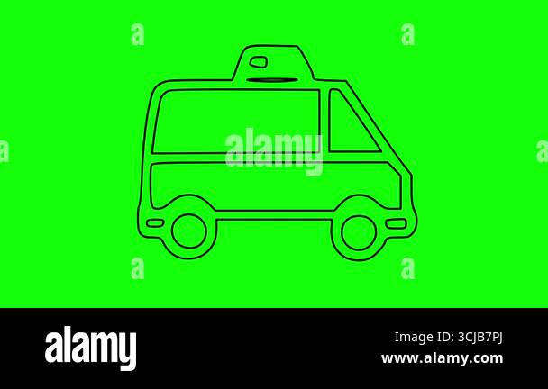 simple hand drawn illustration of a car Stock Video Footage - Alamy