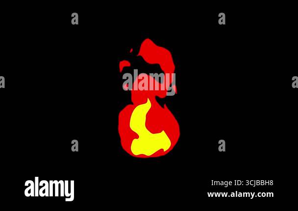 2d Elements of FX FIRE. These are animated fire effects on transparent ...