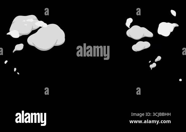 2D FX SMOKE Elements motion graphics hand-drawn animations of cartoon ...