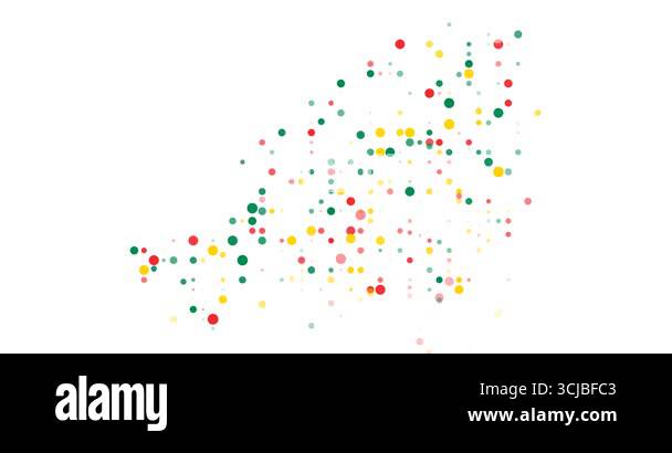 Niger flying dots forming abstract map animation Stock Video Footage ...