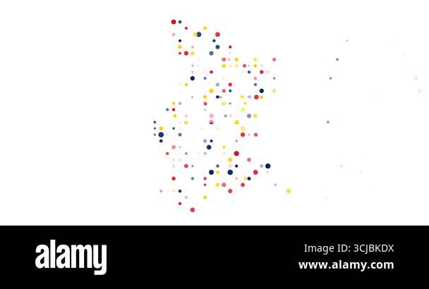 Generative Motion Graphic Falling Colors into Chad Map Formation Stock ...