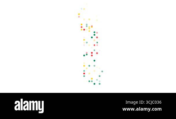 Artistic Animation Dots Falling and Dissolving Togo Silhouette Design ...
