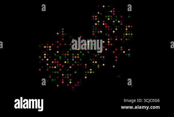 Abstract Video Showing Circles Zooming to Build Zambia Map Stock Video ...