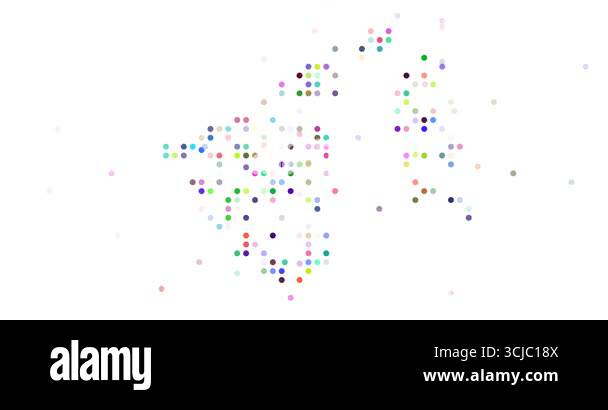 Generative Circle Flux Brunei Map Creation Stock Video Footage - Alamy