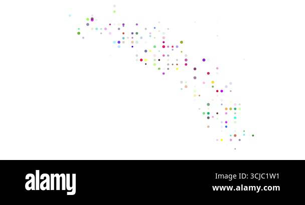 Animation Circles Entering Vibrantly in South Georgia Map Shape Fade ...