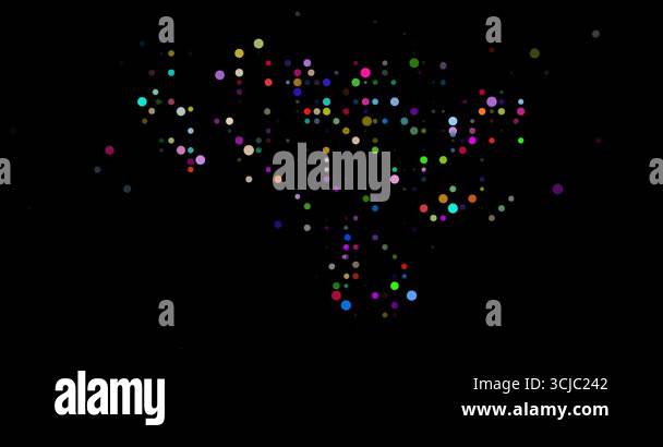Flying Dots Animation Dissolving into Venezuela Silhouette Design Stock ...