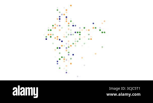 Particles Shaping Dynamic Video Outline of India Map Stock Video ...