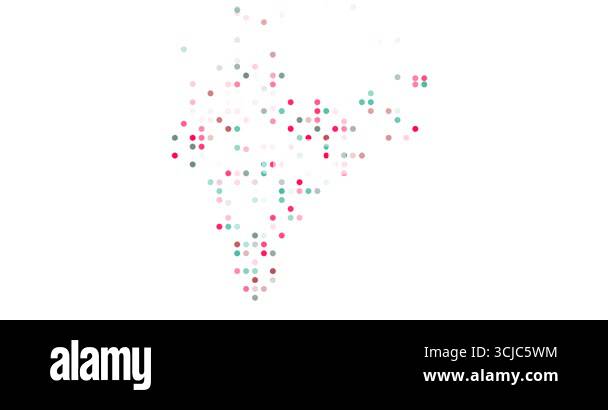 Colorful vector circles forming India map Stock Video Footage - Alamy