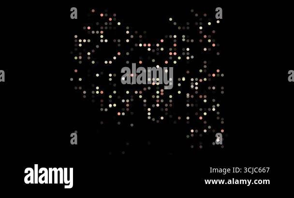 Vibrant Particles Forming and Fading Libya Map in Motion Stock Video Footage - Alamy