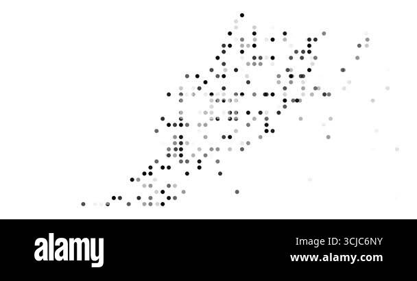 Morocco generative mapping with abstract dot flow Stock Video Footage ...