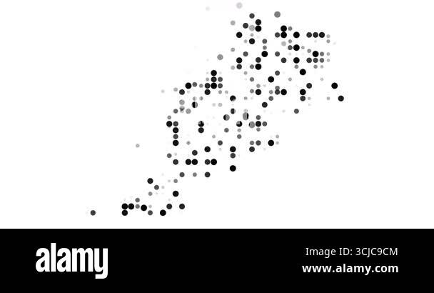 Morocco generative mapping with abstract dot flow Stock Video Footage ...