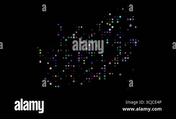 Flying dots animation of South Africa outline Stock Video Footage - Alamy