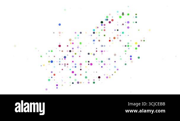 Flying dots animation of South Africa outline Stock Video Footage - Alamy