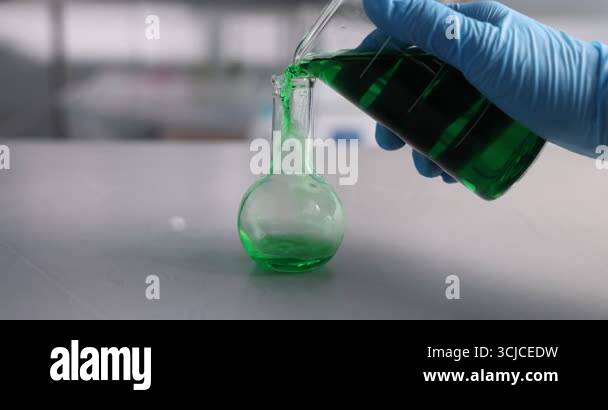 Green liquid pouring laboratory Stock Videos & Footage - HD and 4K ...
