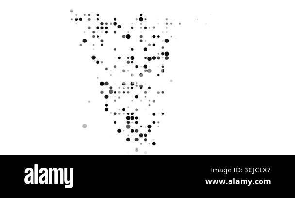 Namibia abstract flying dots silhouette map Stock Video Footage - Alamy