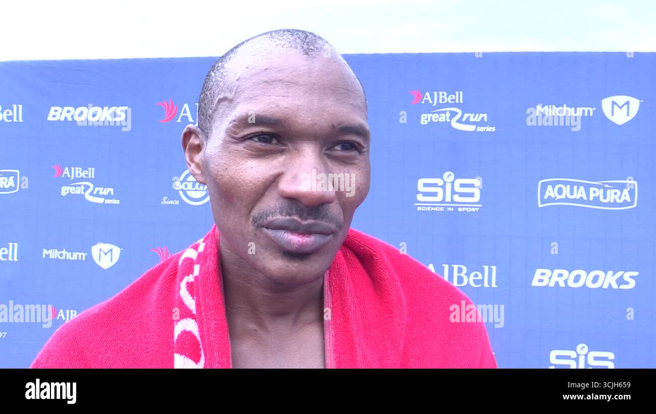 Interview with Alex Mutiso at the Great North Run 2025 Stock Video ...