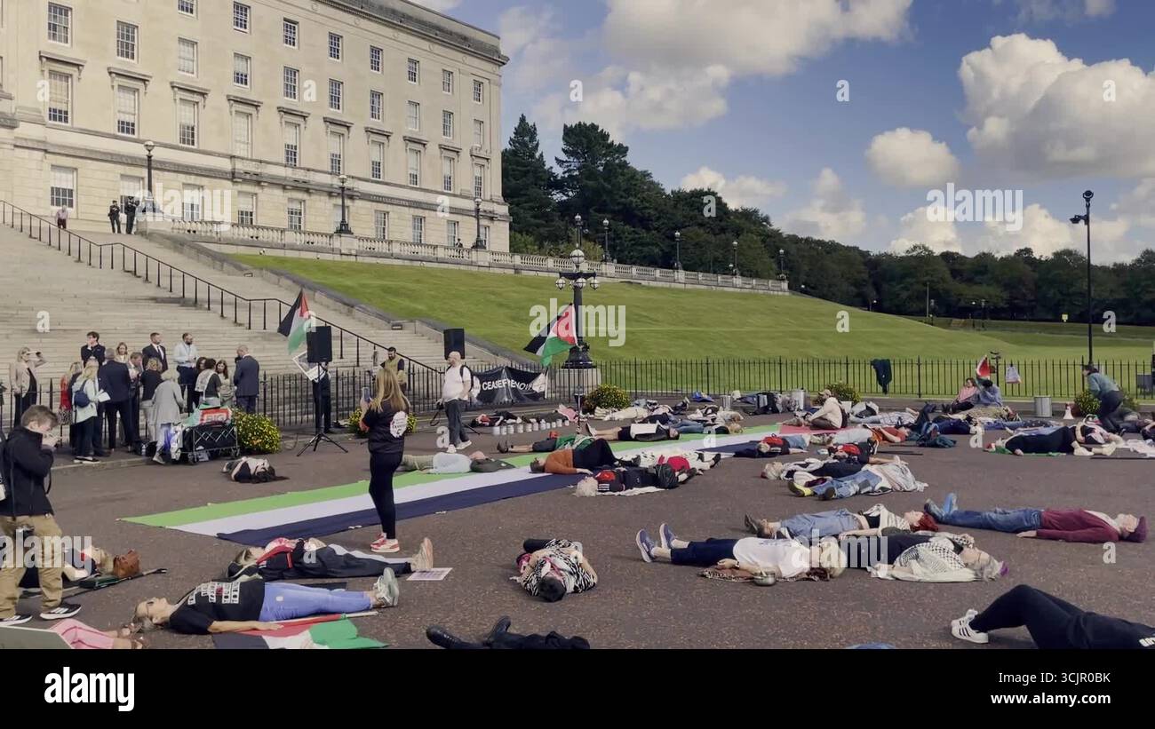 Mothers Against Genocide hold a “die-in” outside Parliament Buildings ...