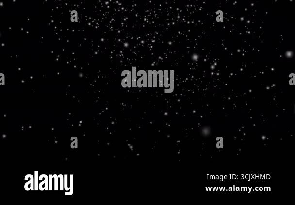 snowflake, snowfall, on black background.Realistic snow fall seamless ...