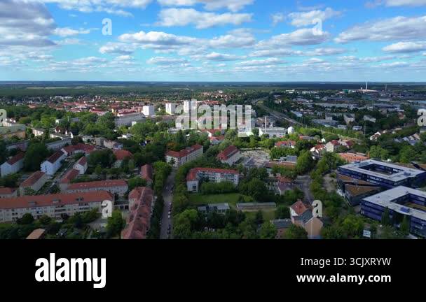 Aerial view of Hennigsdorf, Germany, showcasing residential areas ...