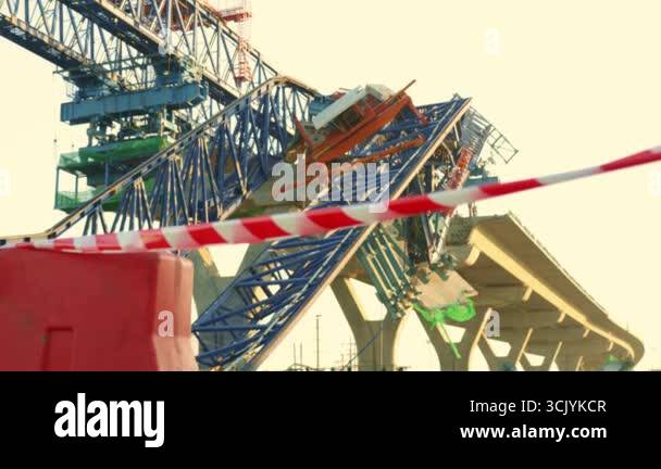 Risk and danger area elevated road collapse accident during ...