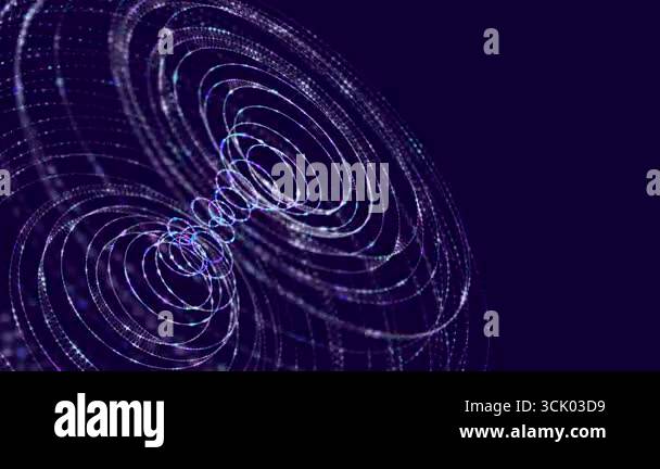 Abstract futuristic graph from color dots in grid circles massiv ...