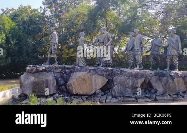 stone statue of indian freedom fighters displayed at outdoor Stock ...