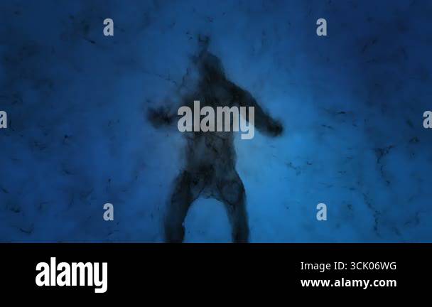 Concept animation of an evil spirit (built from particles) trying to ...