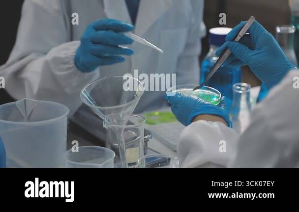 scientist in laboratory making test Stock Video Footage - Alamy