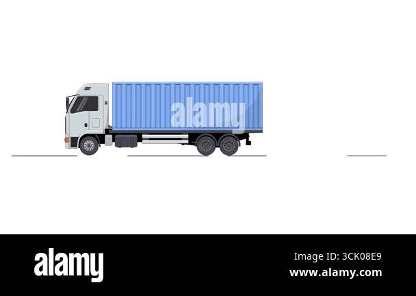 A Big Truck Load Container Animation Video 4K suitable for your project ...