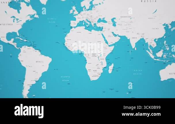 Namibia on the World Map with Animated National Flag Stock Video ...